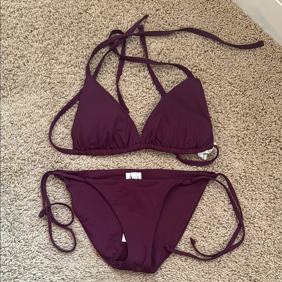 BECCA | Swim | Becca Deep Purple Bikini Set | Poshmark